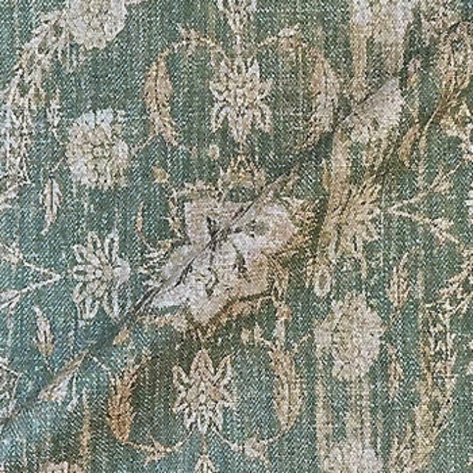 V&A Threads of India - Regal Arabesque | Juniper | Fabric | 67% Viscose ...