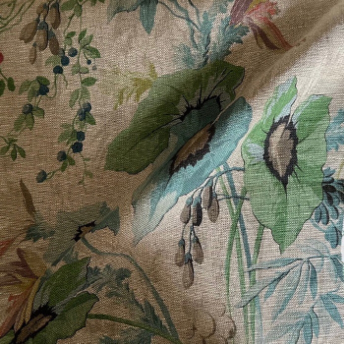 Jungle Jaded Linen: Natural | 100% Linen | Exclusive Collection | Sofas ...