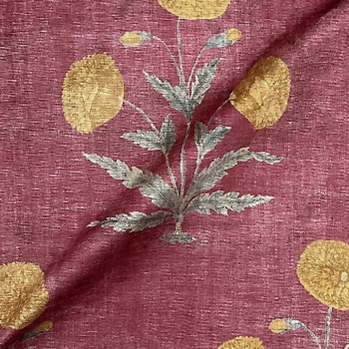 V&A Threads of India Opulent Velvets - Regal Poppy | Rouge | Fabric ...