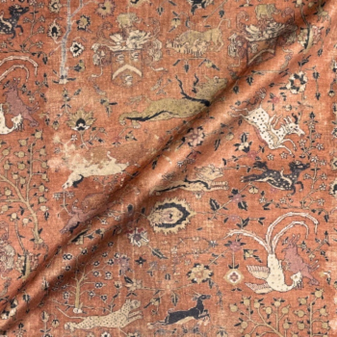 V&A Threads of India Opulent Velvets - Lahore Dynasty | Flame | Fabric ...