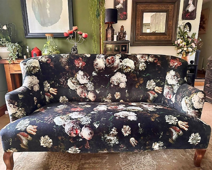 Grassington 3 Seater Sofa | Osborne & Little Palazzo Pellestrina Ivory Blush Black | Customer ...