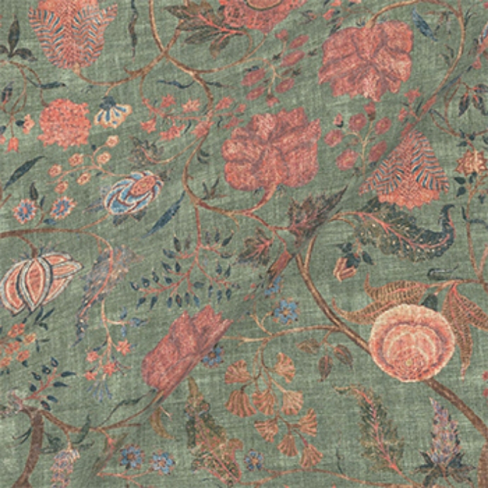 V&A Threads of India on Linen - Tree of Life | Forest | Viscose Linen ...